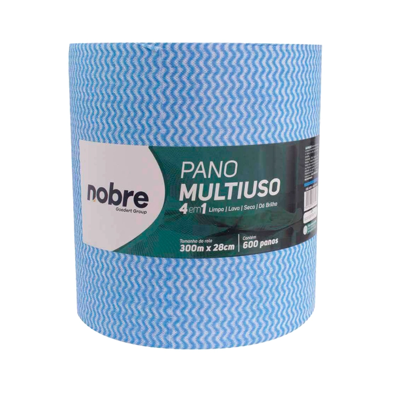 Pano Multiuso Azul Slim 28x300m com 600 Panos - Ripz